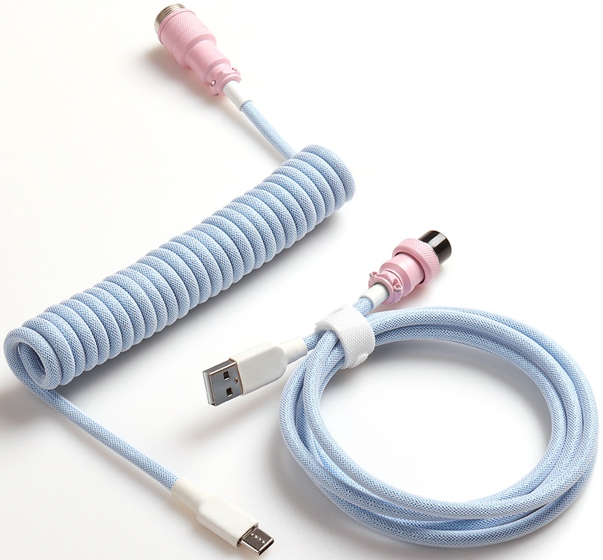 Mechanical Keyboard Cables Custom Color Coiled Cable GX16 to USB ...